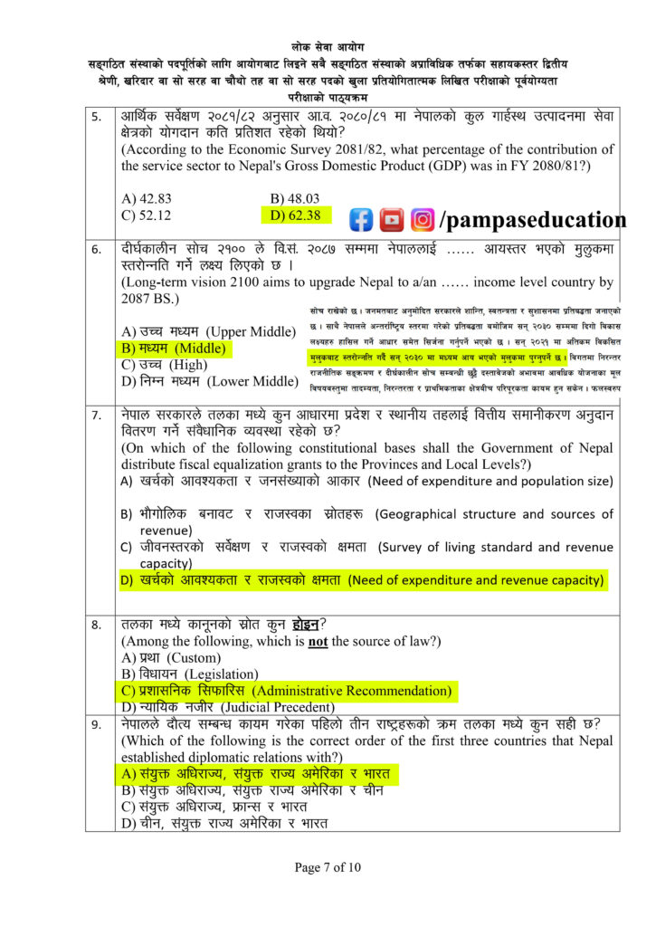 Lok Sewa Aayog Pre Qualifying Exam 2026: Advertisement by Shrawan, Exam ...
